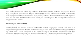 Optimising MDC Solubility in Polymer Drug Formulations | PPTX