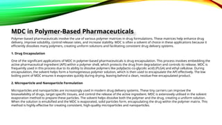 Optimising MDC Solubility in Polymer Drug Formulations | PPTX