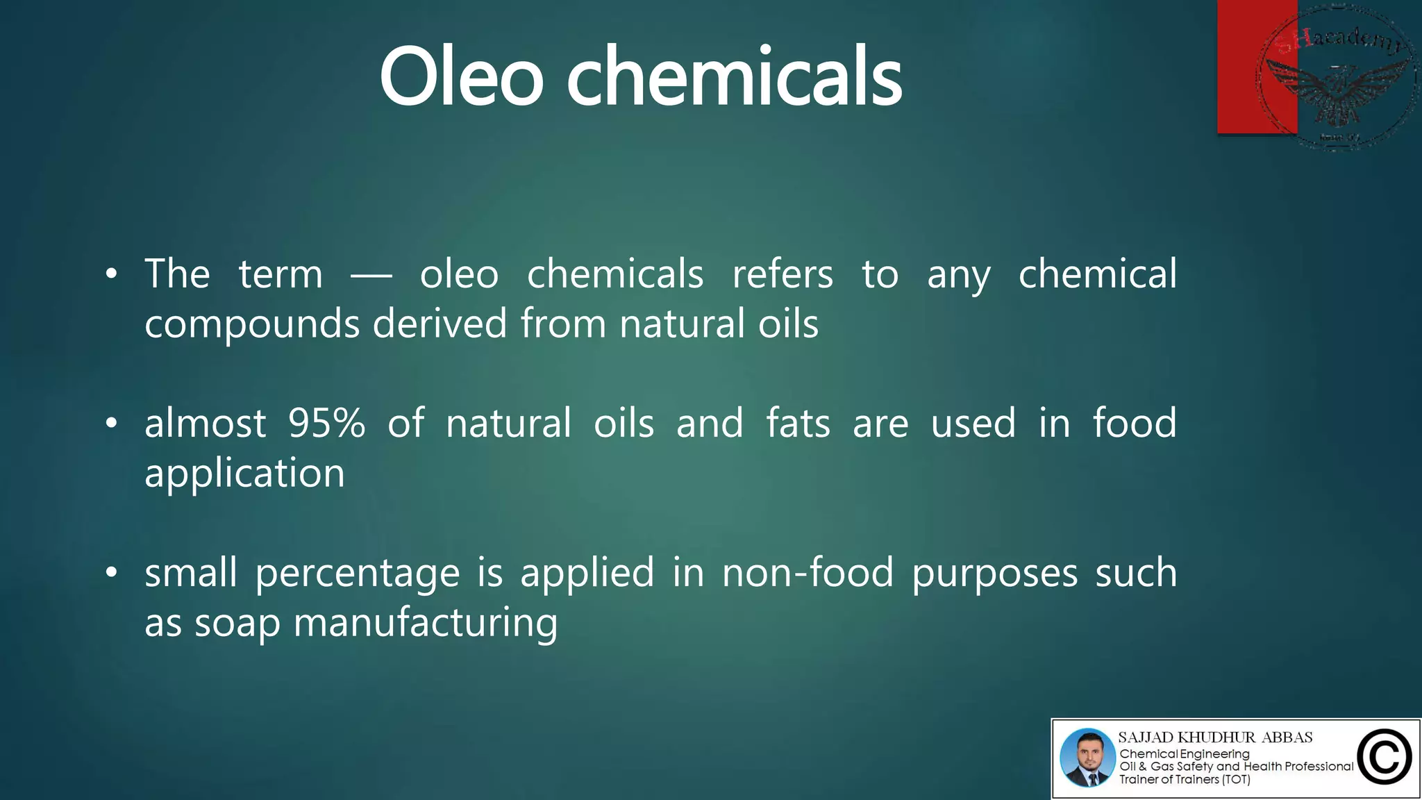 Episode 46 : PRODUCTION OF OLEOCHEMICAL METHYL ESTER FROM RBD PALM ...