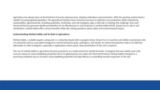 Methyl Iodide: Revolutionizing Soil Sterilisation Methods | PPTX