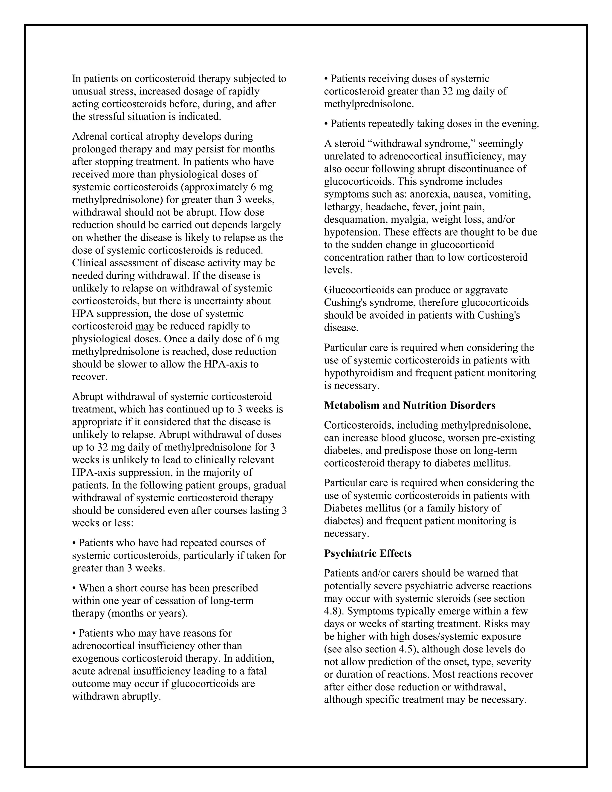 Methylprednisolone 4 mg tablets smpc taj pharmaceuticals | PDF