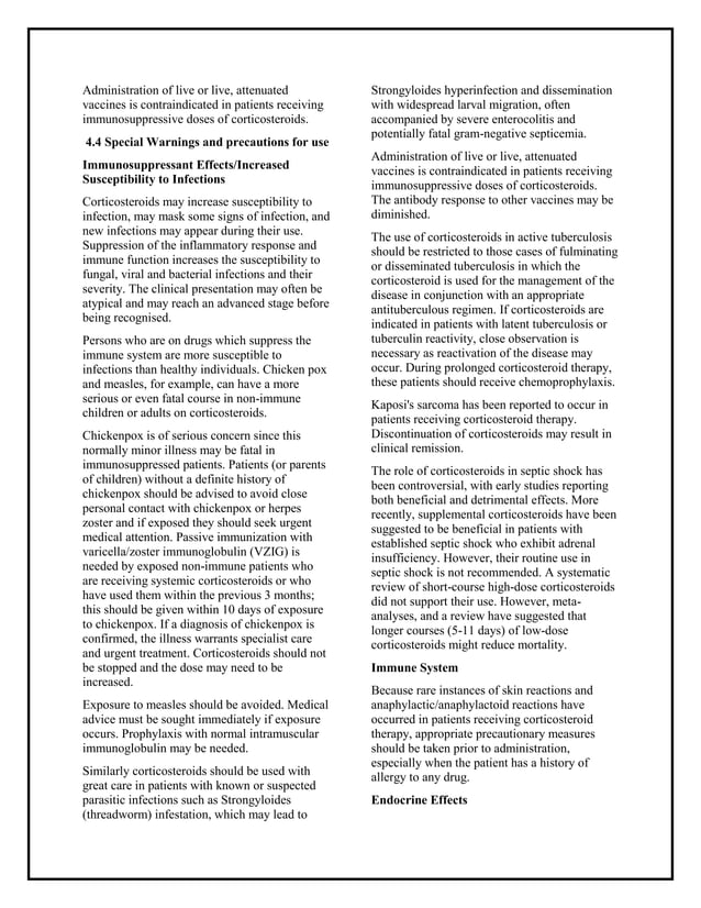 Methylprednisolone 4 mg tablets smpc taj pharmaceuticals | PDF