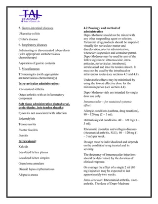 Methylprednisolone Acetate Injectable suspension USP Taj Pharma SmPC | PDF