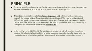 Methyl red test(mr test) | PPTX