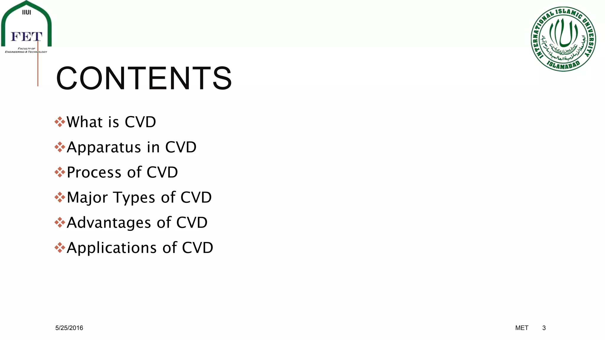 Chemical Vapour Deposition | PPTX