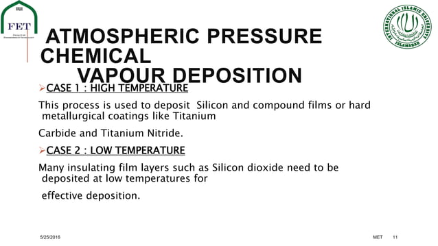 Chemical Vapour Deposition | PPTX