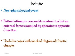 Muscle Energy Technique (MET) | PPTX