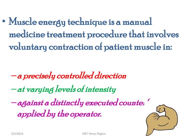 Muscle Energy Technique (MET) | PPTX