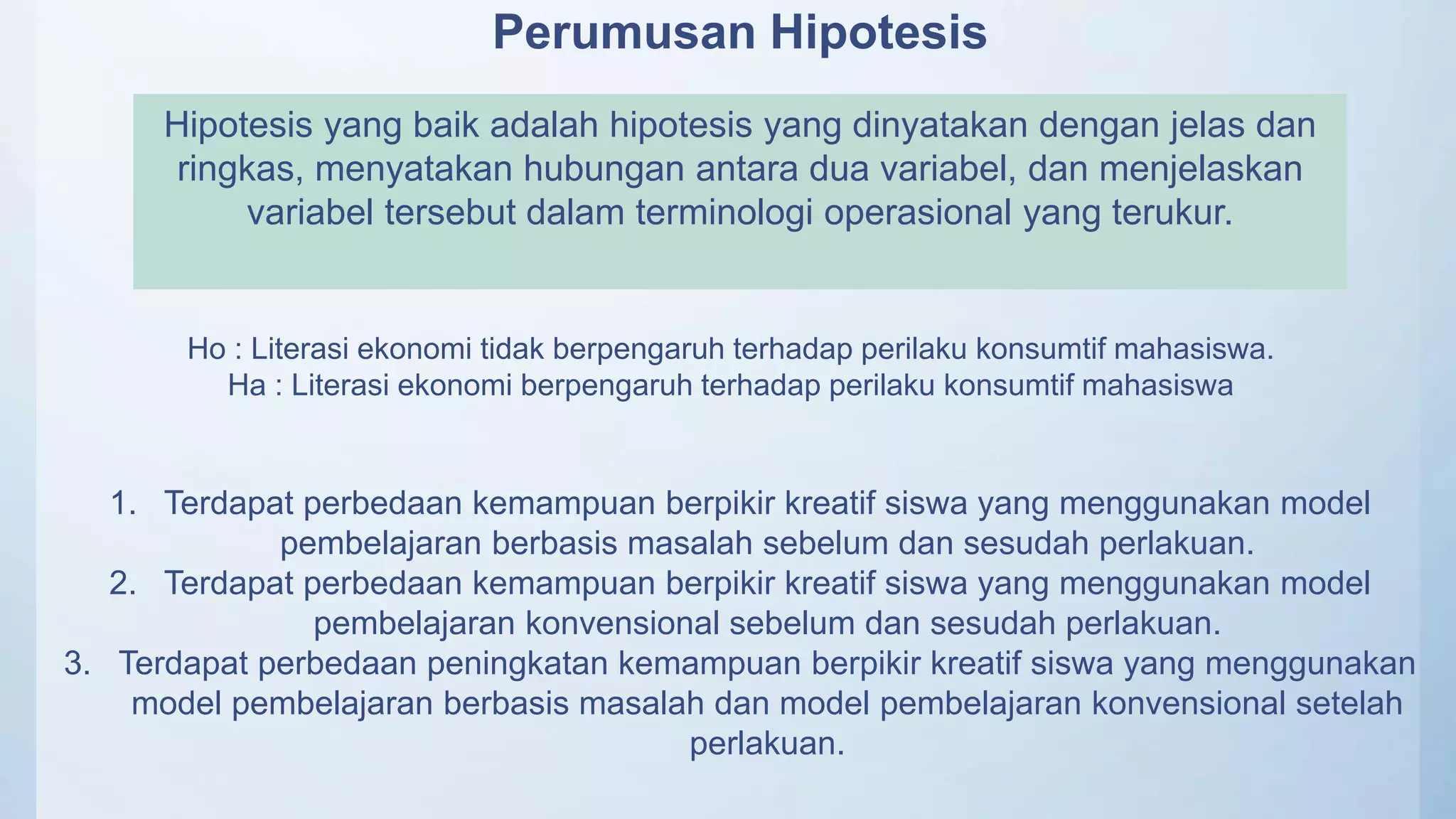 MASALAH, KERANGKA PEMIKIRAN, DAN HIPOTESIS | PPTX