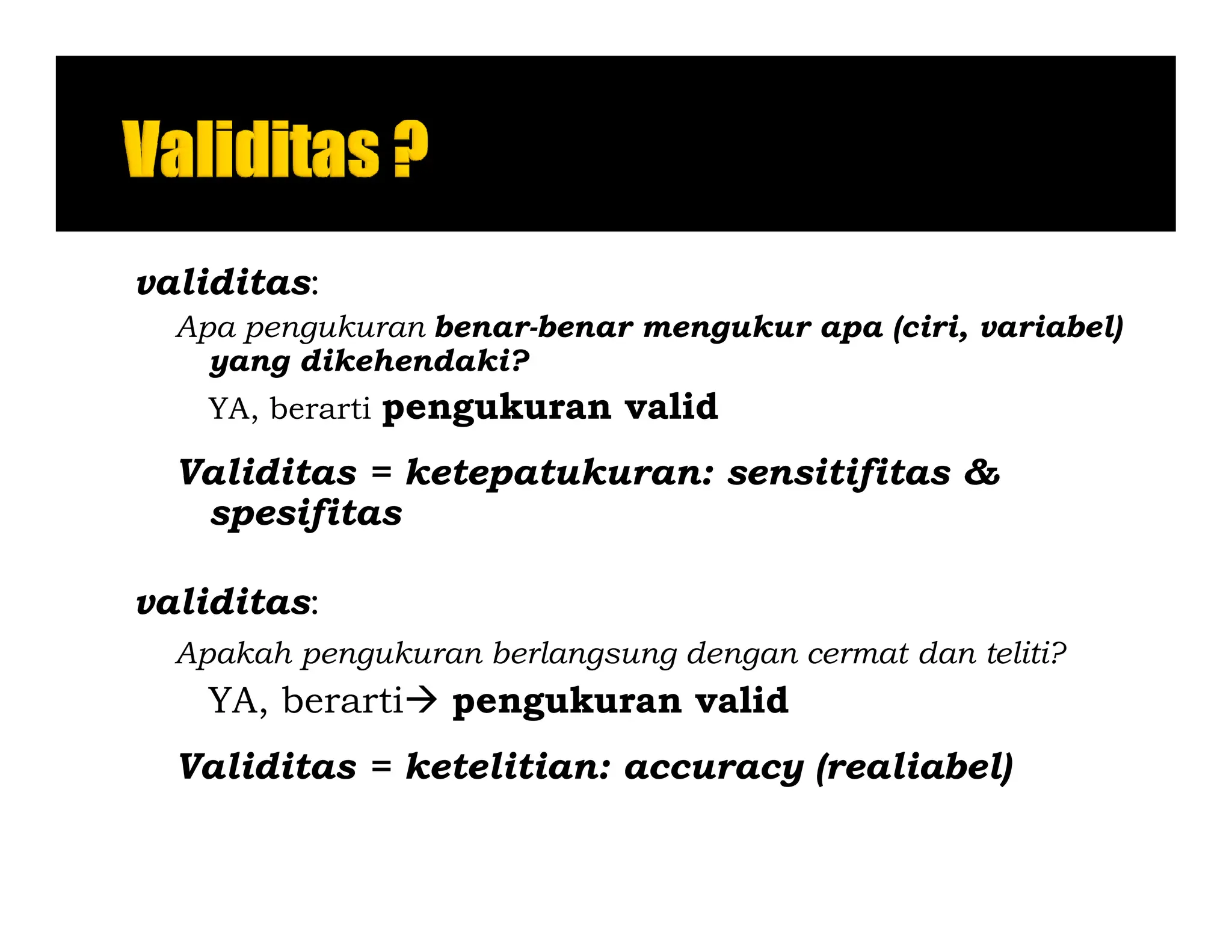 metodologi penelitian kedokteran dan keperawatan validitas dan ...