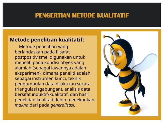 Materi Metodologi Penelitian Kualitatif Sesi 1 | PPT