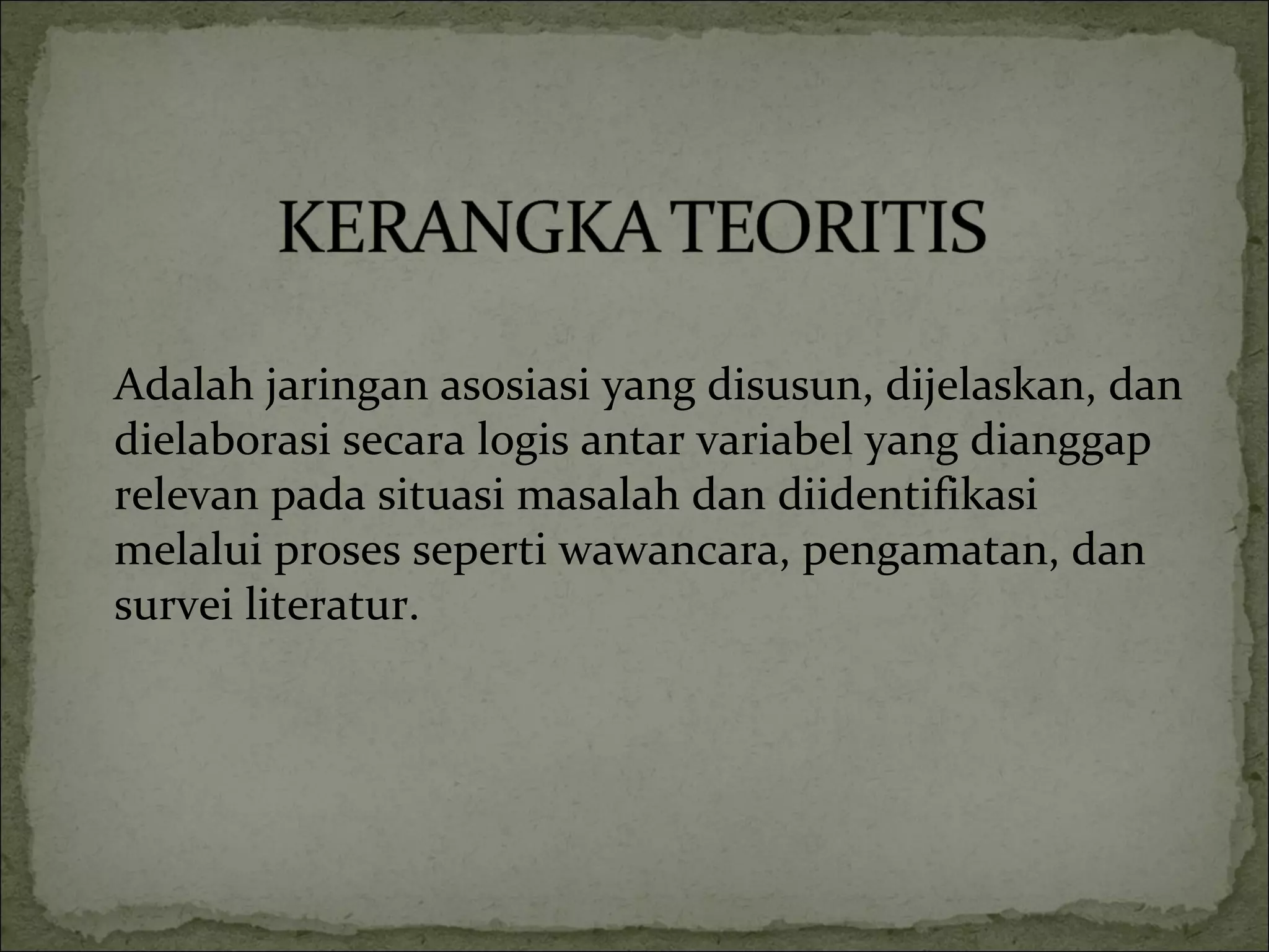Kerangka Teoritis dan Penyusunan Hipotesis | PPT