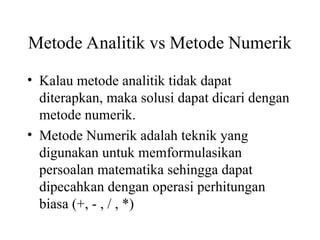 Metode Numerik Pertemuan 1 Pendahuluan a | PPT