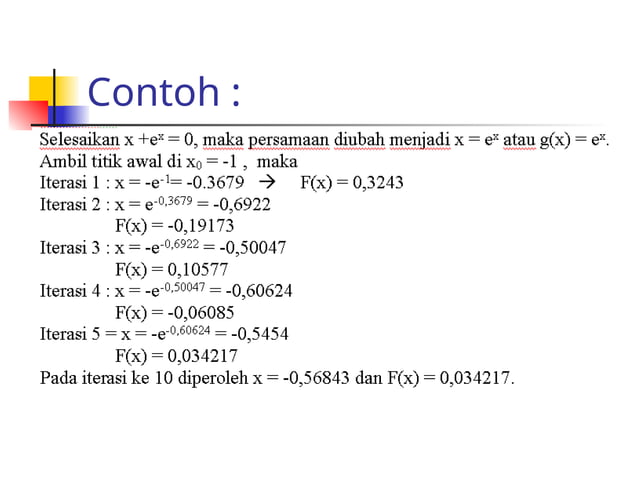 Metode Numerik Persamaan Non Linear Baru | PPT