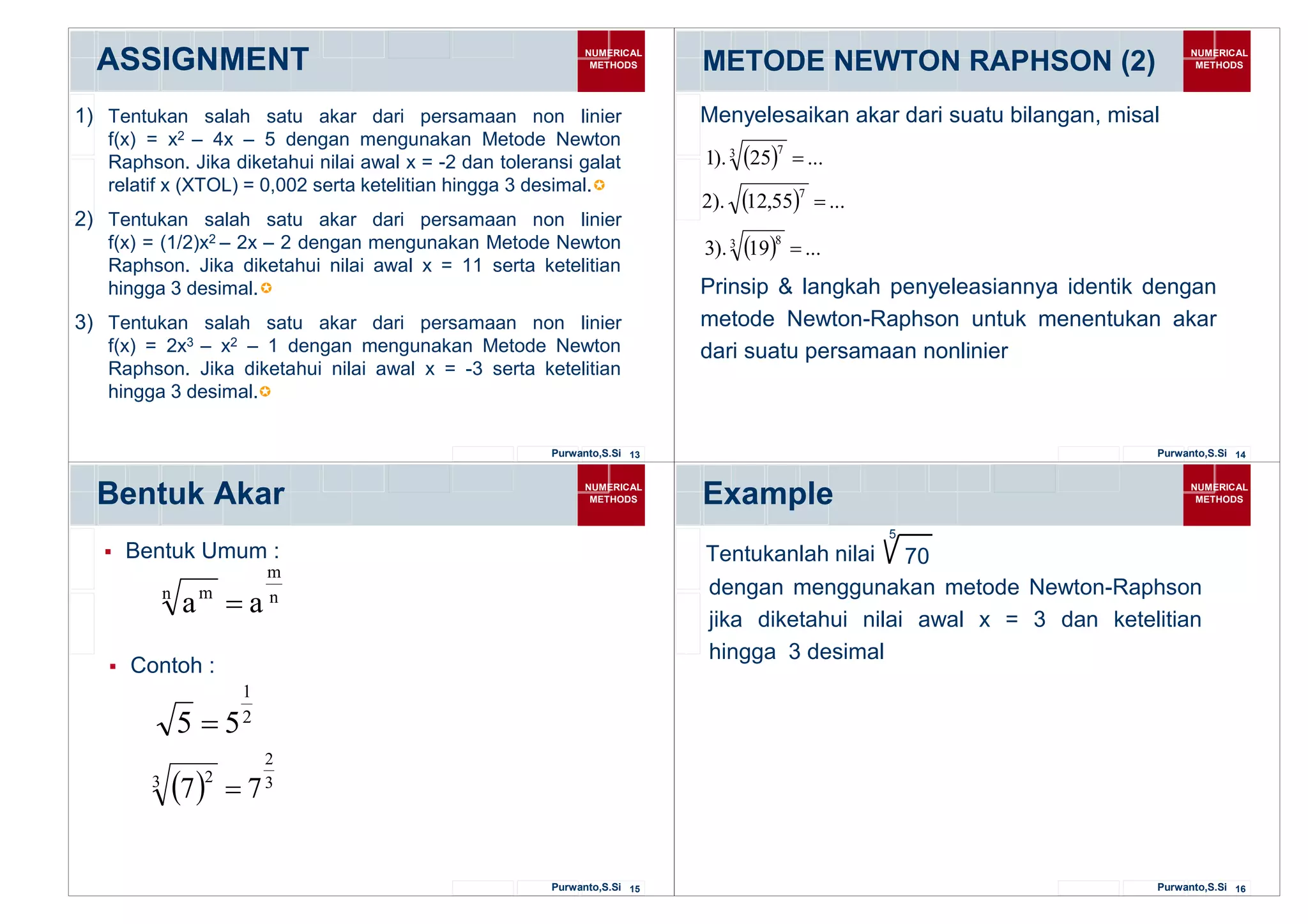 Metode Newton Raphson | PDF