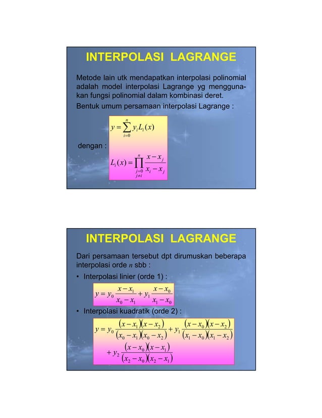 Metnum4 pencocokan-kurva-interpolasi | PDF
