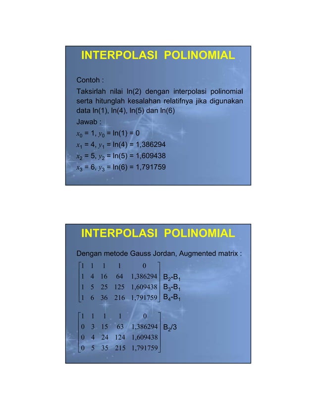 Metnum4 pencocokan-kurva-interpolasi | PDF