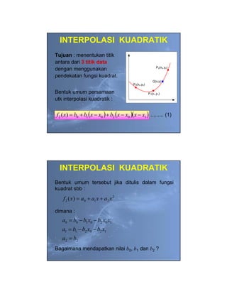 Metnum4 pencocokan-kurva-interpolasi | PDF