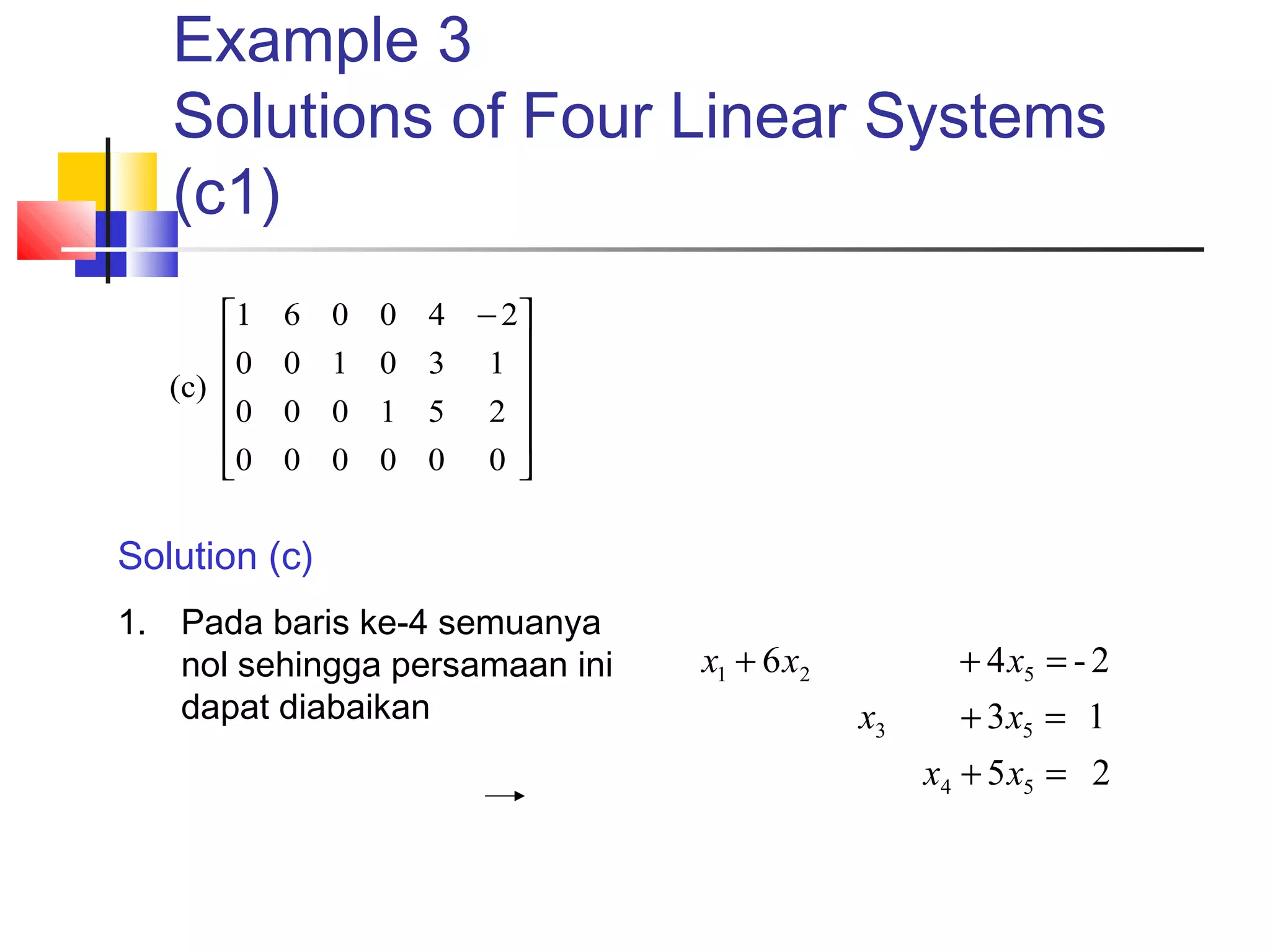 Metode Numerik Penyelesaian Persamaan Linier Simultan | PPT