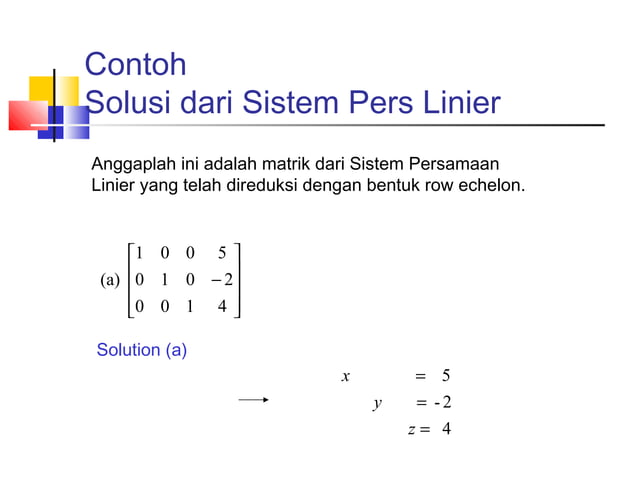 Metode Numerik Penyelesaian Persamaan Linier Simultan | PPT