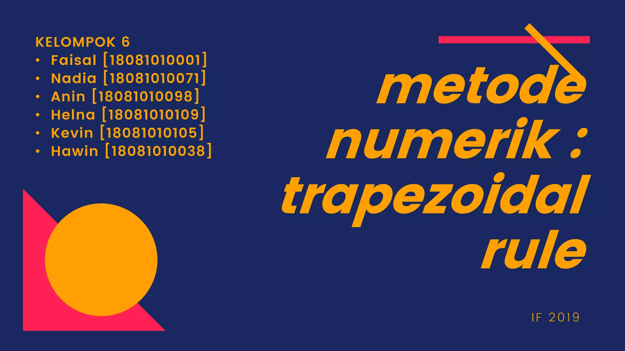 Metode Numerik : Trapezoidal Rule | PPTX