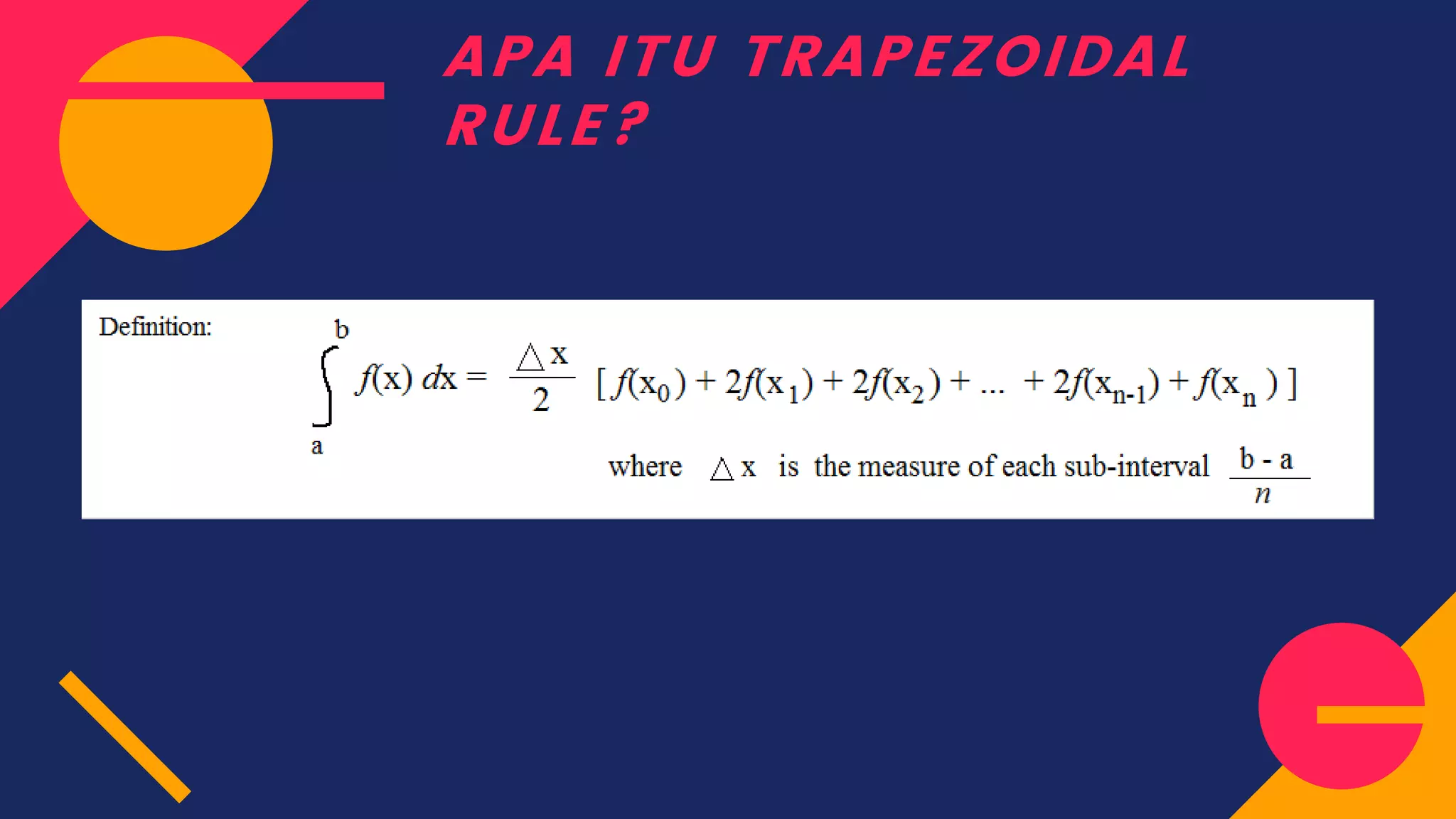 Metode Numerik : Trapezoidal Rule | PPTX