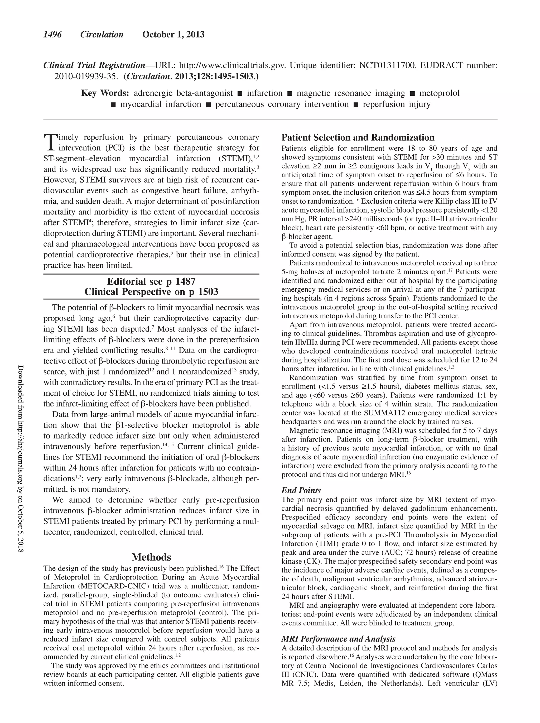 Metocard cnic trial | PDF