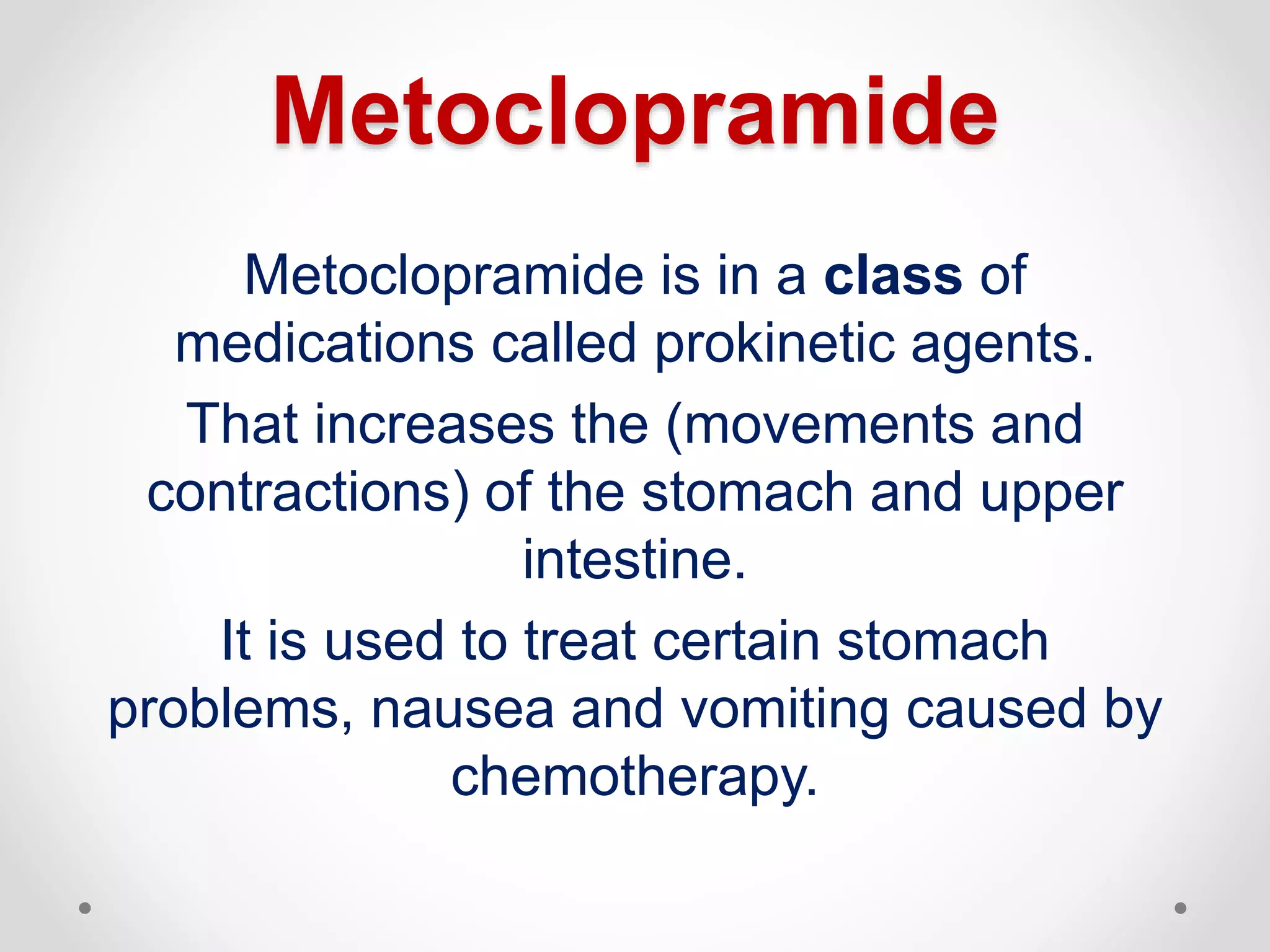 Metoclopramide Midication | PPTX