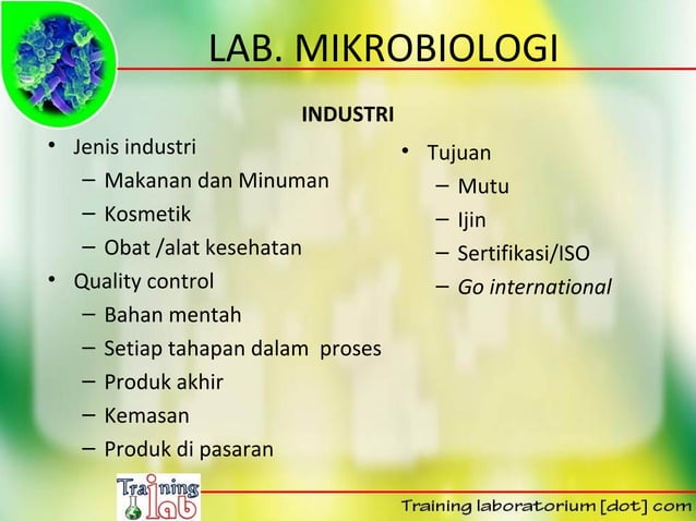 Metoda Analisis dan Parameter Uji di Laboratorium Mikrobiologi | PPT
