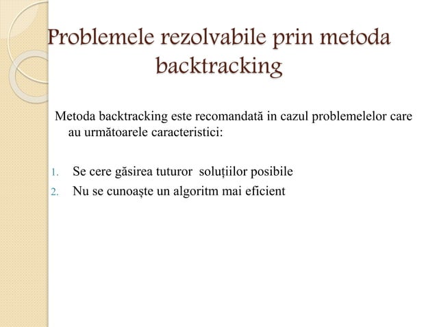 Metoda backtracking | PPT