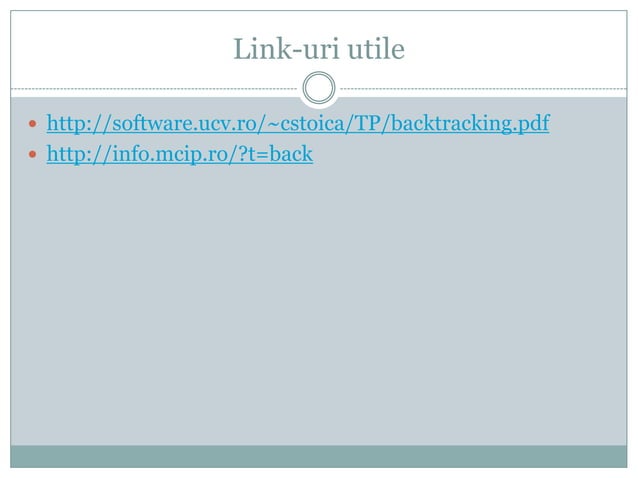 Metoda backtracking | PPTX