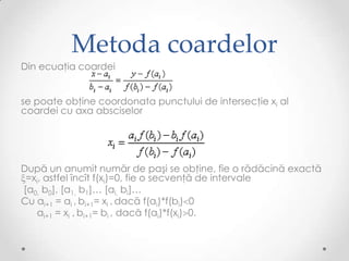 Metoda coardelor | PPTX