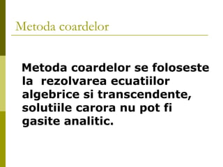 Metoda coardelor powerpoint | PPT