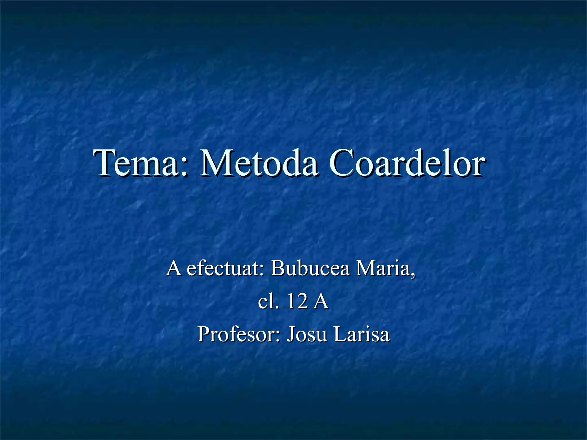 Metoda coardelor | PPT