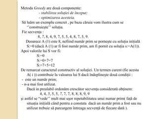 Metoda Greedy | PPT