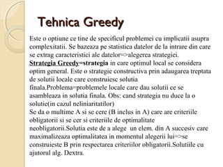 Metoda Greedy | PPT