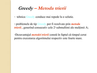 Metoda Greedy | PPT