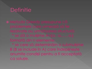 Metoda greedy (1) | PPTX