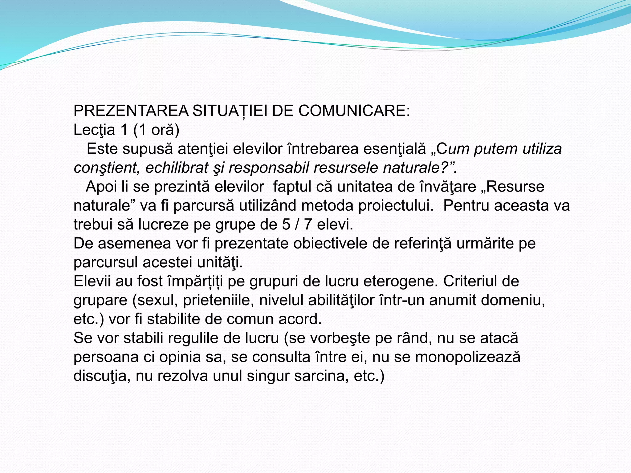GHID - INVĂȚAREA PRIN PROIECTE | PPT