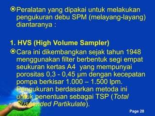 METODA DAN TEKNIK SAMPEL UDARA - sampling udara.ppt