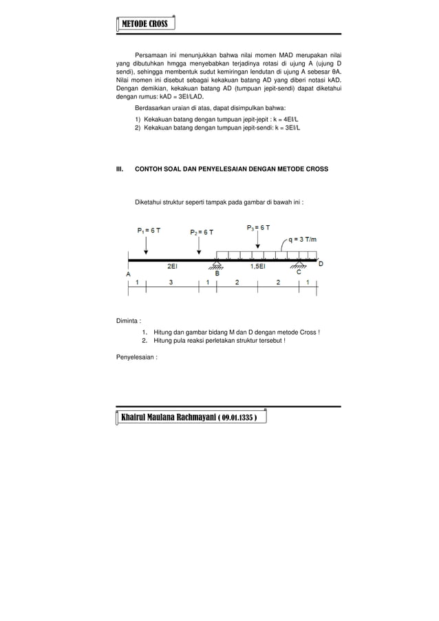 Metode cross | PDF