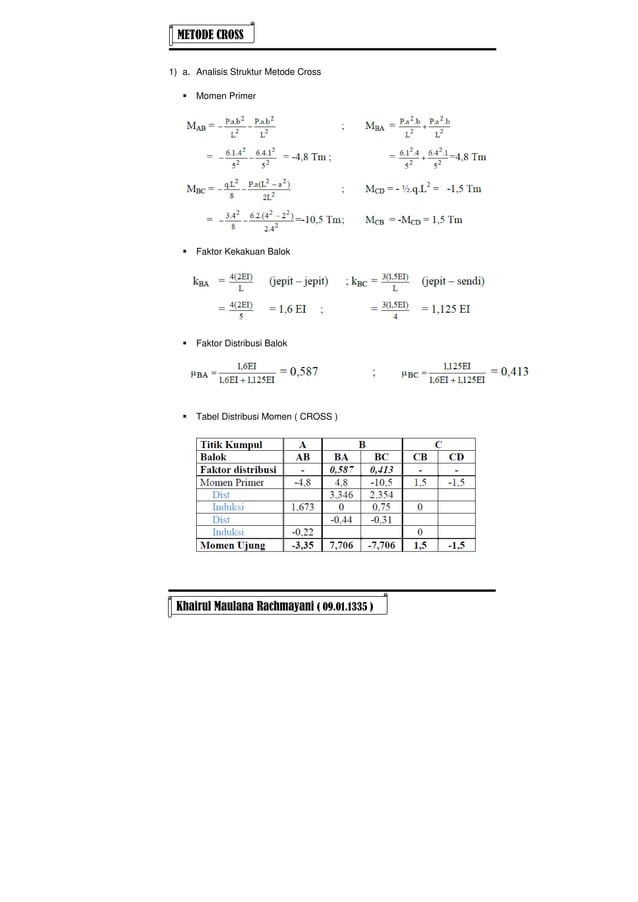 Metode cross | PDF