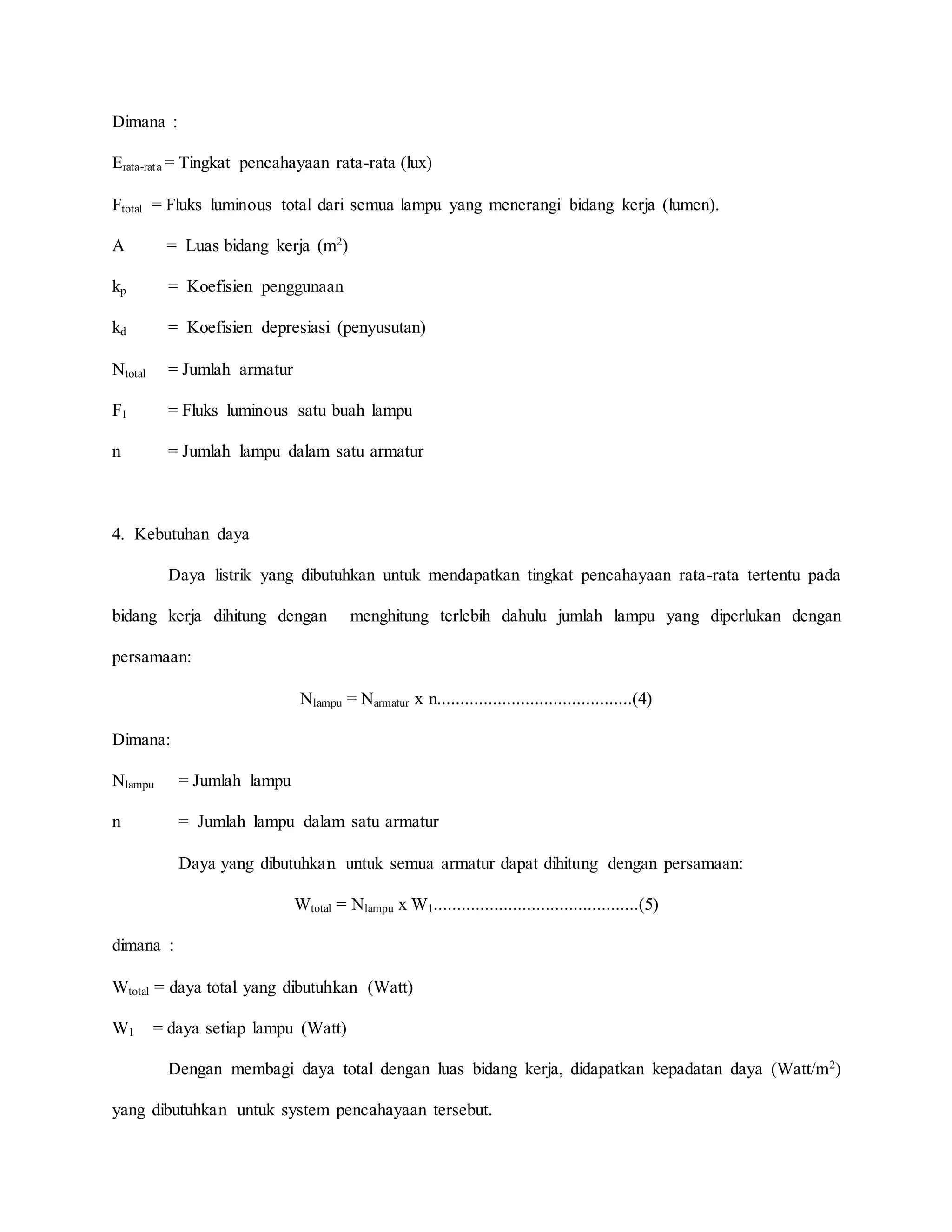 Metode Sistem Pencahayaan Buatan-SNI | DOCX