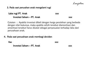 lap keu konsolidasi metode ekuitas pada perusahaan | PPT