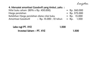 lap keu konsolidasi metode ekuitas pada perusahaan | PPT
