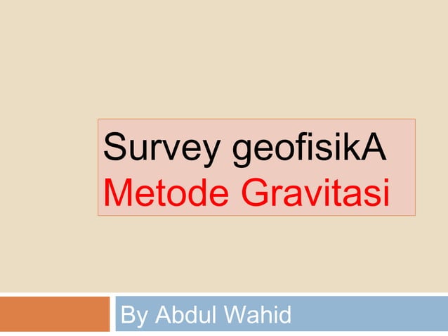 Metode gravitasi | PPT