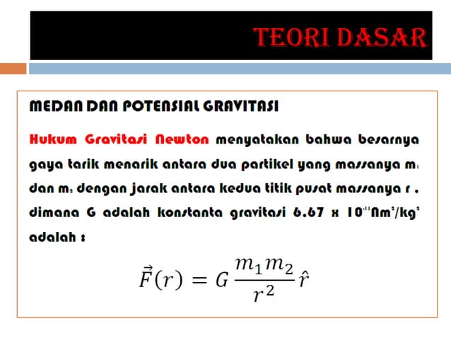 Metode gravitasi | PPT