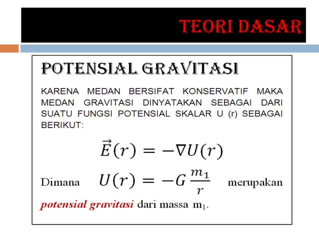 Metode gravitasi | PPT