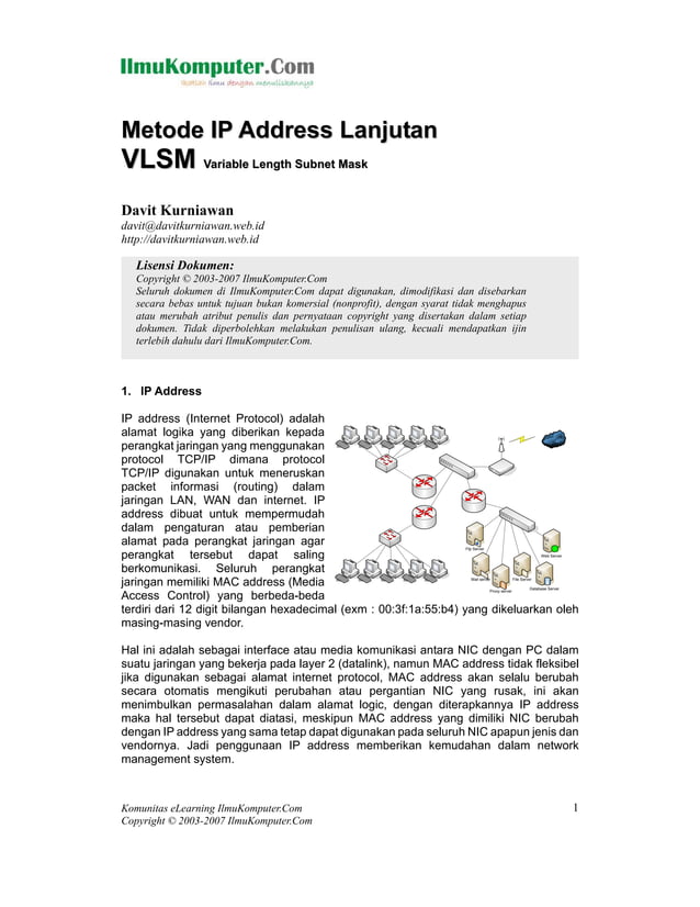 Metode ip-address-lanjutan-vlsm | PDF