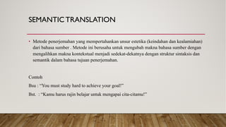 Metode-metode penerjemahan | PDF